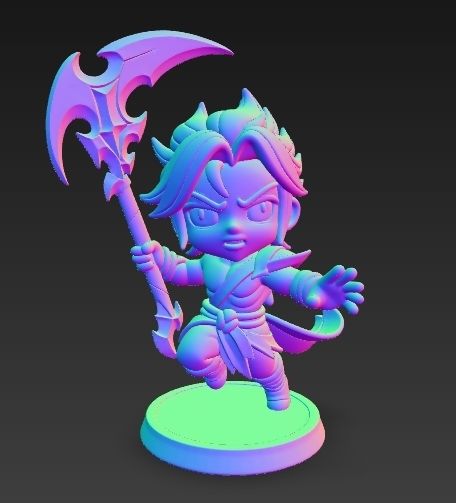 🦸 Kayn Chibi Figure – Cute Assassin from League of Legends・ STL File ...