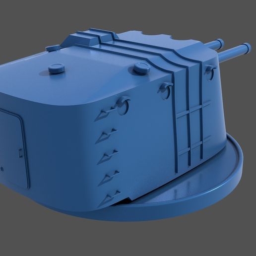 🥉 Japanese 3rd year type A turret - 1/100 scale・ OBJ File for 3D ...