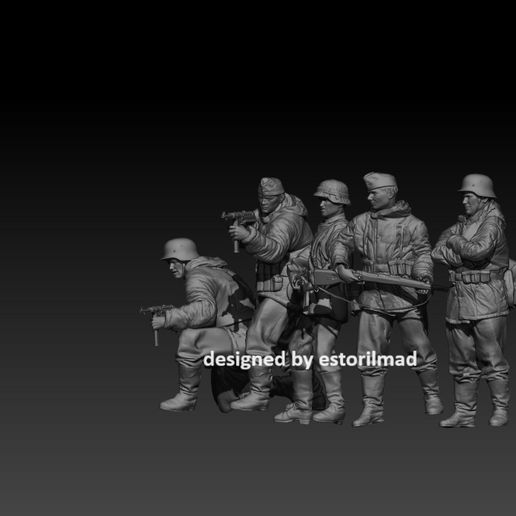🫡 WW2 5 GERMAN SOLDIER IN STALINGRAD・ STL File for 3D printing・Cults