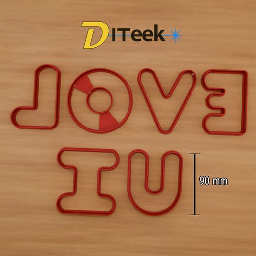 ️‍🔥 LOVE IU cookie cutters・ STL File for 3D printing・Cults