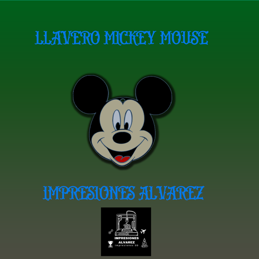 mickey mouse 3d keyring