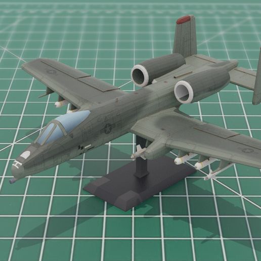 ⚡ A10 Warthog (Thunderbolt II) Attack Jet 3D STL・ 3MF File for 3D ...