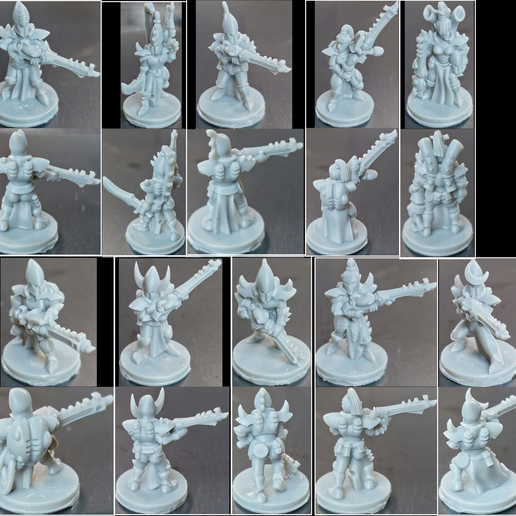 3D printing Tiny evil space elf warriors・Cults