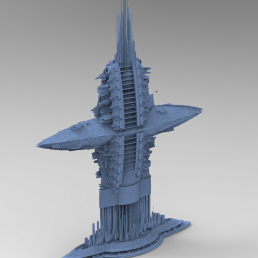 sci fi tower art
