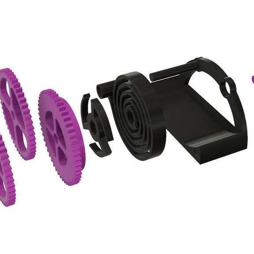 📱 PLA Spring Motor Demonstrator 2・Free STL File for ・Cults