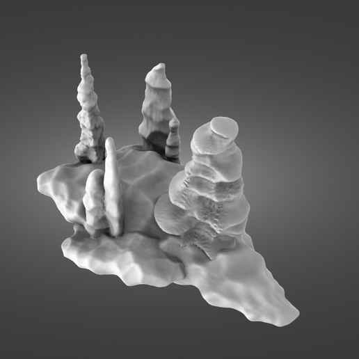 🪨 stalactites and stalagmite cave scenery・ STL File for ・Cults