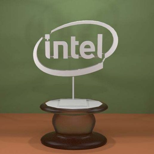 🚩 Intel Logo・Free STL File for ・Cults
