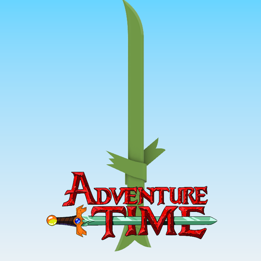 🌱 adventure time - grass sword (life size)・Free STL File for 3D ...