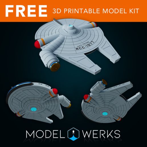 🖖 1/1000 Scale USS Falcon・Archivo 3D Gratis para Impresión 3D・Cults