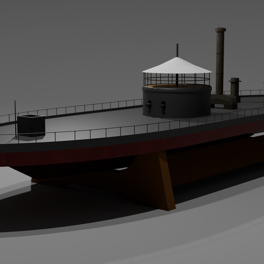 🚢 USS Monitor 3D Print・ STL File for 3D printing・Cults