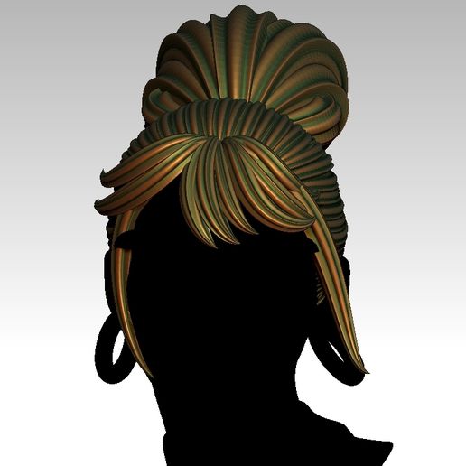 💇 3D HAIR STYLE FOR GIRL・Free STL File for 3D printing・Cults