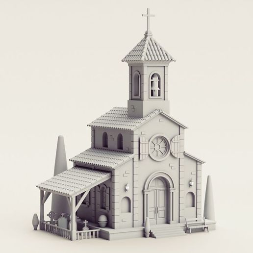 ⛪ church・ STL File for 3D printing・Cults