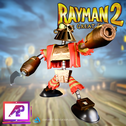 🎨 Henchman 800 Rayman 2 vertex color・ 3D File for 3D printing・Cults