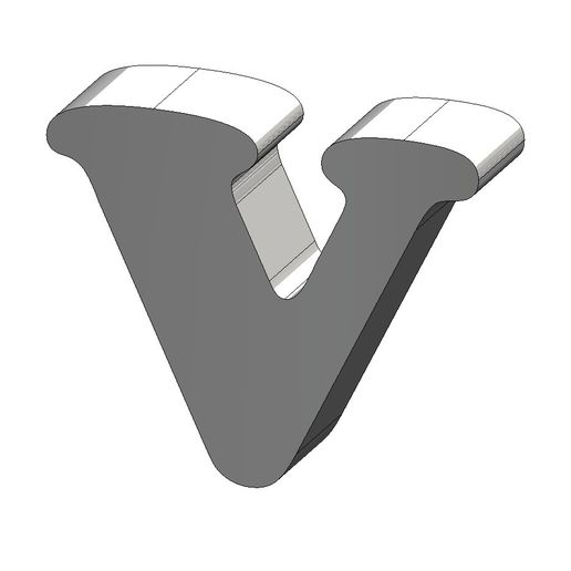 🧑‍🎨 V Cooper Face Font Letter・ STL File for 3D printing・Cults