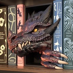 3D printing Dragon Emerging- Book Nook • made with Bambu Labs P1P・Cults