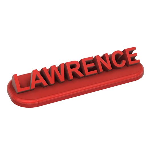STL file Lawrence-Name tag 🎁 ・Model to download and 3D print・Cults