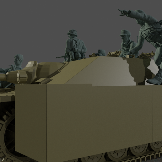 🪖 ww2 JagdPanzer IV tank rider + crew 1_35・ STL File for 3D printing・Cults