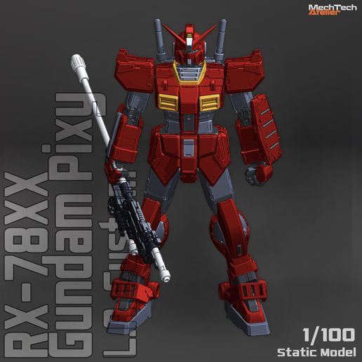 🤖 RX-78XX Gundam Pixy L.A. Custom・ 3D File for 3D printing・Cults