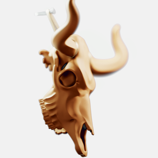 💀 Skull Cow bull cow Skull Cow bull Stylized・ STL File for 3D printing ...