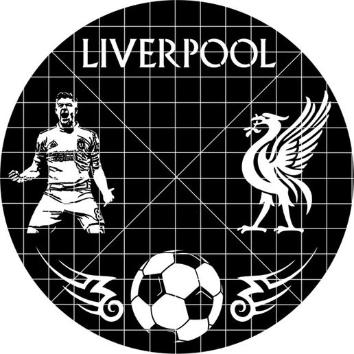 ⏺️ Liverpool FC for laser cutting on vinyl record DXF file・ DXF File ...