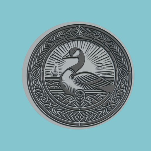 3D file Goose Medallion Goose 3d Print Model 🐍 ・3D printer design to ...