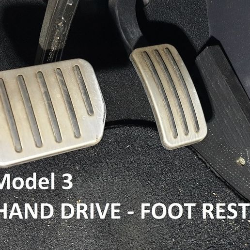 🦶 Tesla Model 3 RHD Foot Rest・Free STL File for ・Cults