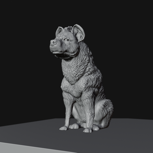 STL file hyena sitting stl 🐾 ・Template to download and 3D print・Cults