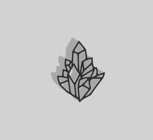STL file Crystal Decoration - 2D Art 🔮 ・3D print design to download・Cults