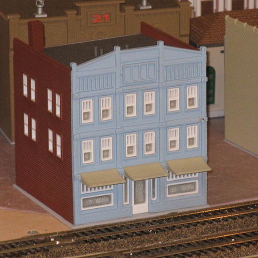 🏛️ HO Scale Main Street Three・Free STL File for 3D printing・Cults