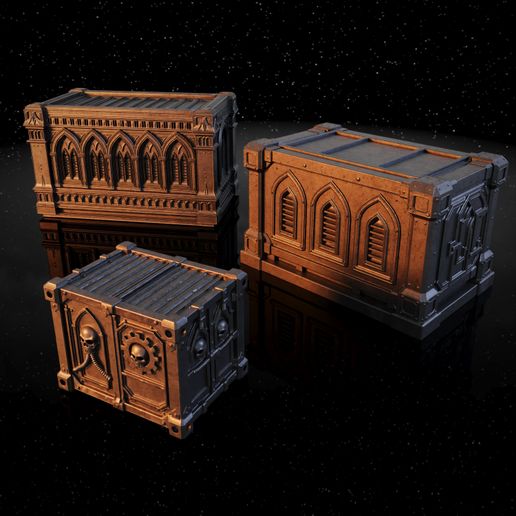 ⛪ Dark Universe Terrain "Containers"・Free 3D File for 3D printing・Cults