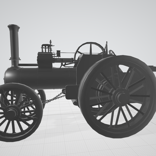 😤 Steam Tractor・ OBJ File for 3D printing・Cults