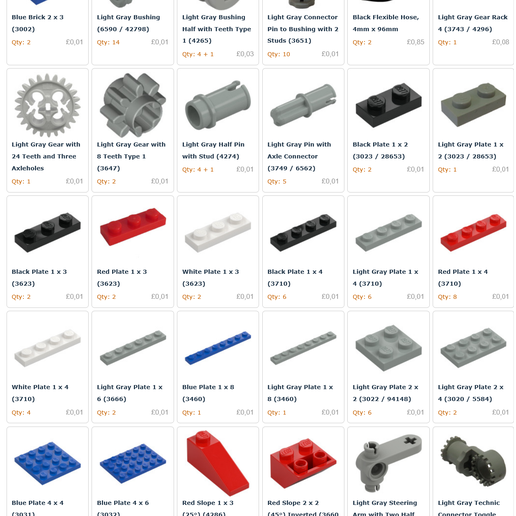 🏎️ 3D parts set LEGO 8841・ 3D File for 3D printing・Cults