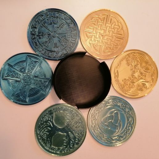 🏠 CELTIC COASTER SET, VIKING, PAGAN - COMMERCIAL LICENSE・ 3D File for ...