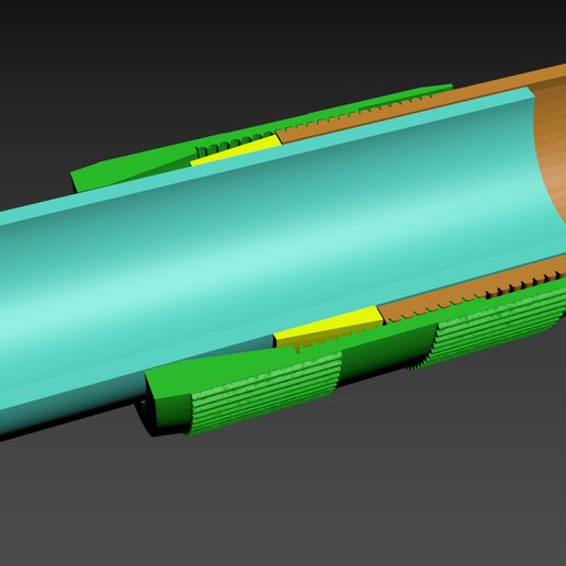 🗜️ Telescopic collet clamp for pipes・ STL File for 3D printing・Cults