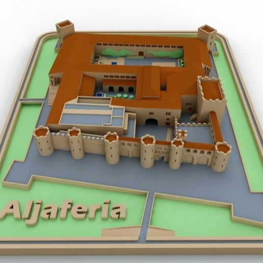 🏰 Aljaferia・Archivo STL Gratis para Impresión 3D・Cults