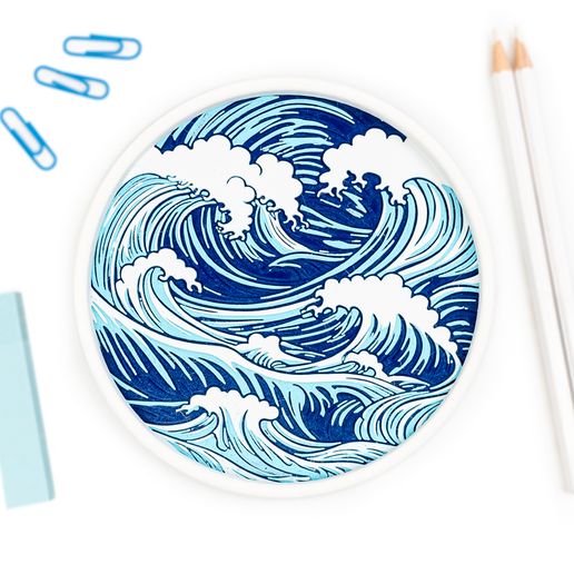 🌊 Wave Trays・Free STL File for 3D printing・Cults