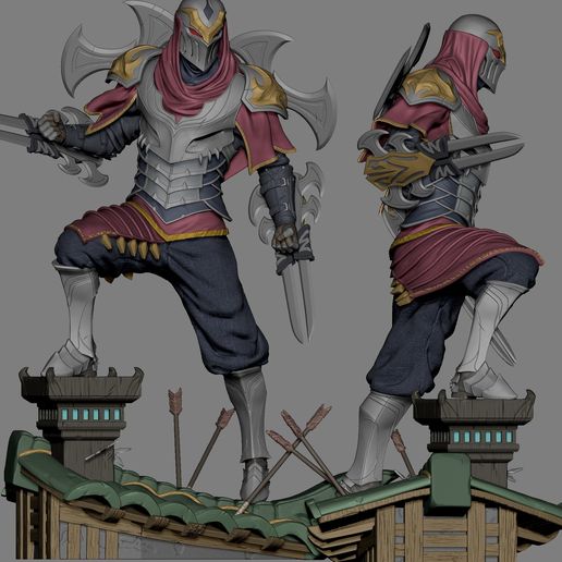 🗿 Zed League of Legends Statue 3D print model・ STL File for 3D printing ...