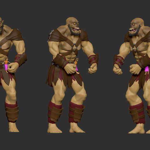 🎲 Bronlay dissengulp Half orc Barbarian・ STL File for ・Cults