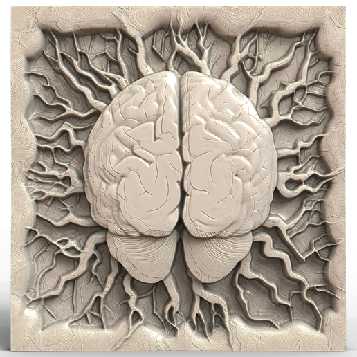 STL file 3D Model STL File for CNC Router/Laser & 3D Printer A Brain ...