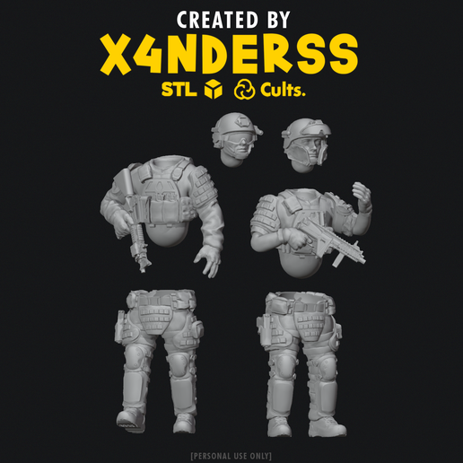🪖 [X4NDERSS 1⁄48] MILITARY SET 9 • MODERN • ARMY • MODULAR • LEGION ...