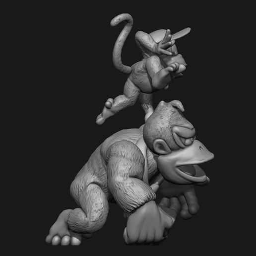 🎨 Donkey Kong (DK) and Diddy kong - homekongs - fan art・ STL File for ...