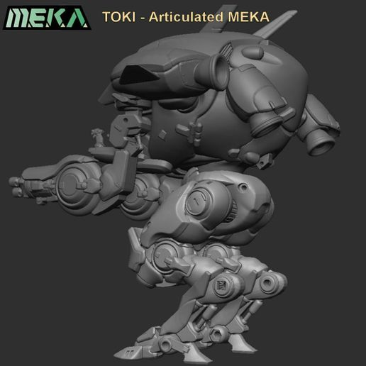 🤖 Toki – Articulated Meka– by SPARX・ 3D File for ・Cults