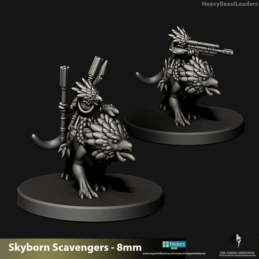 🔨 Heavy Beast Leaders - Skyborn Scavengers - 8mm・ 3D File for 3D ...