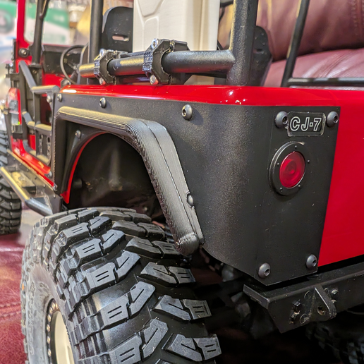 🚁 Axial SCX10 III Jeep CJ-7 - Rear Tube Fenders・ STL File for 3D ...