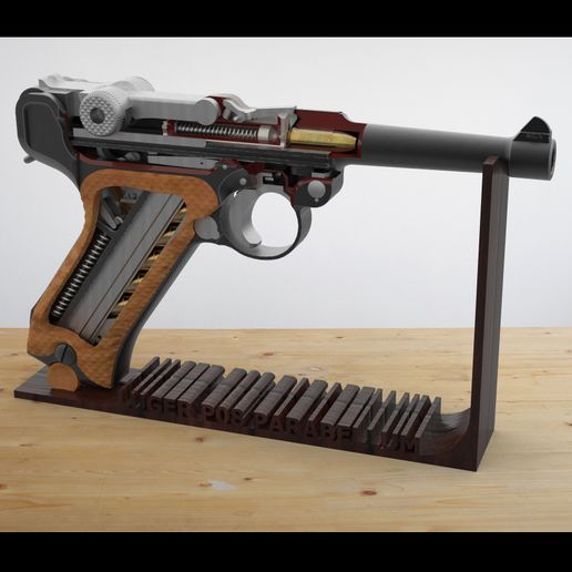 Download file Luger P08 "Parabellum". • 3D print template ・ Cults