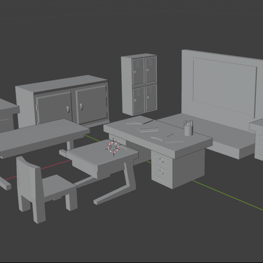 🏫 School miniature terrain・ STL File for 3D printing・Cults