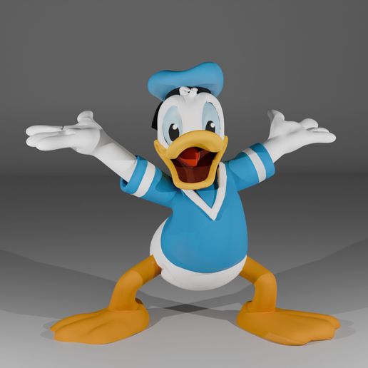 🦆 Donald Duck Pose 2・ STL File for 3D printing・Cults