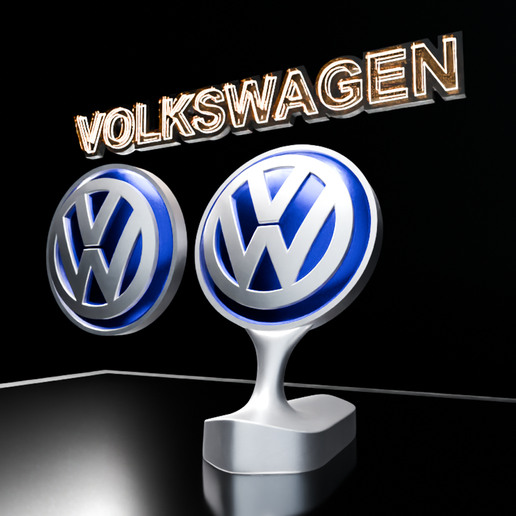 🟢 VOLKSWAGEN Car SUV Logo Emblem Badge Sign Crest Symbol Mark Insignia ...
