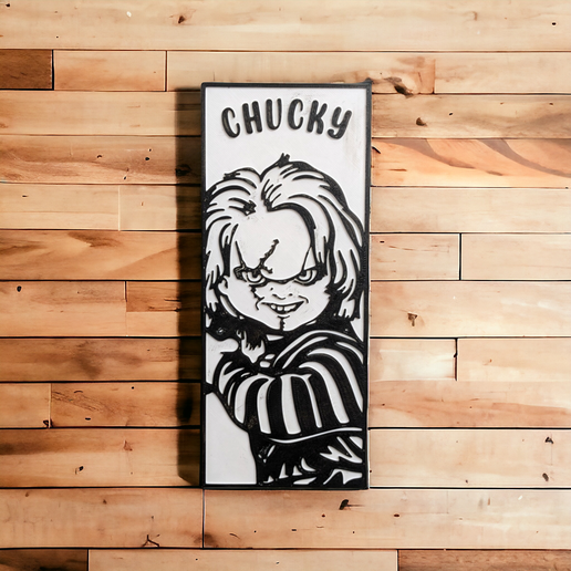 🎨 Chucky 2D Wall Art - 3D Printable STL File・ STL File for 3D printing ...