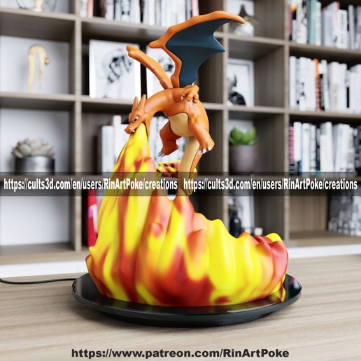 🔥 fire breathing charizard from pokemon・ STL File for ・Cults